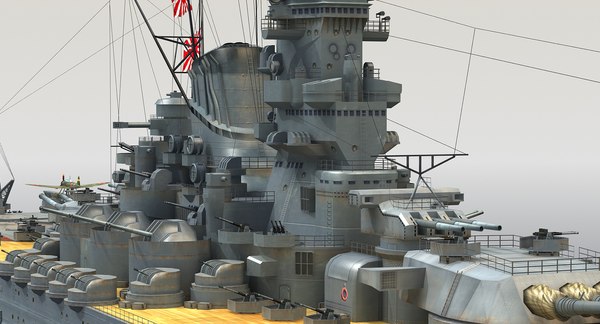 3D ijn yamato japanese battleship model - TurboSquid 1211350