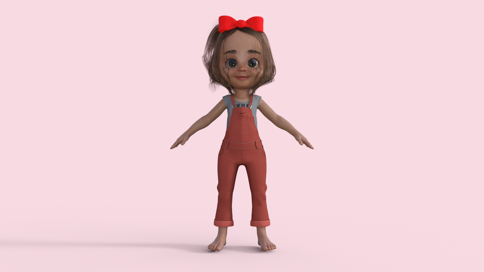 Cartoon Little Girl Rigged model - TurboSquid 1977064