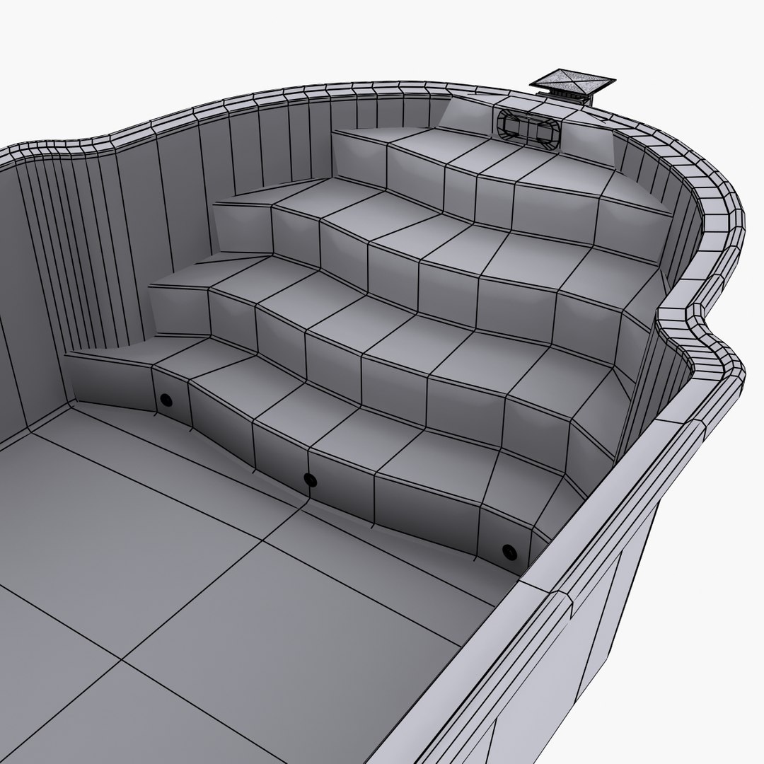 Garden Swimming Pool 3d Model