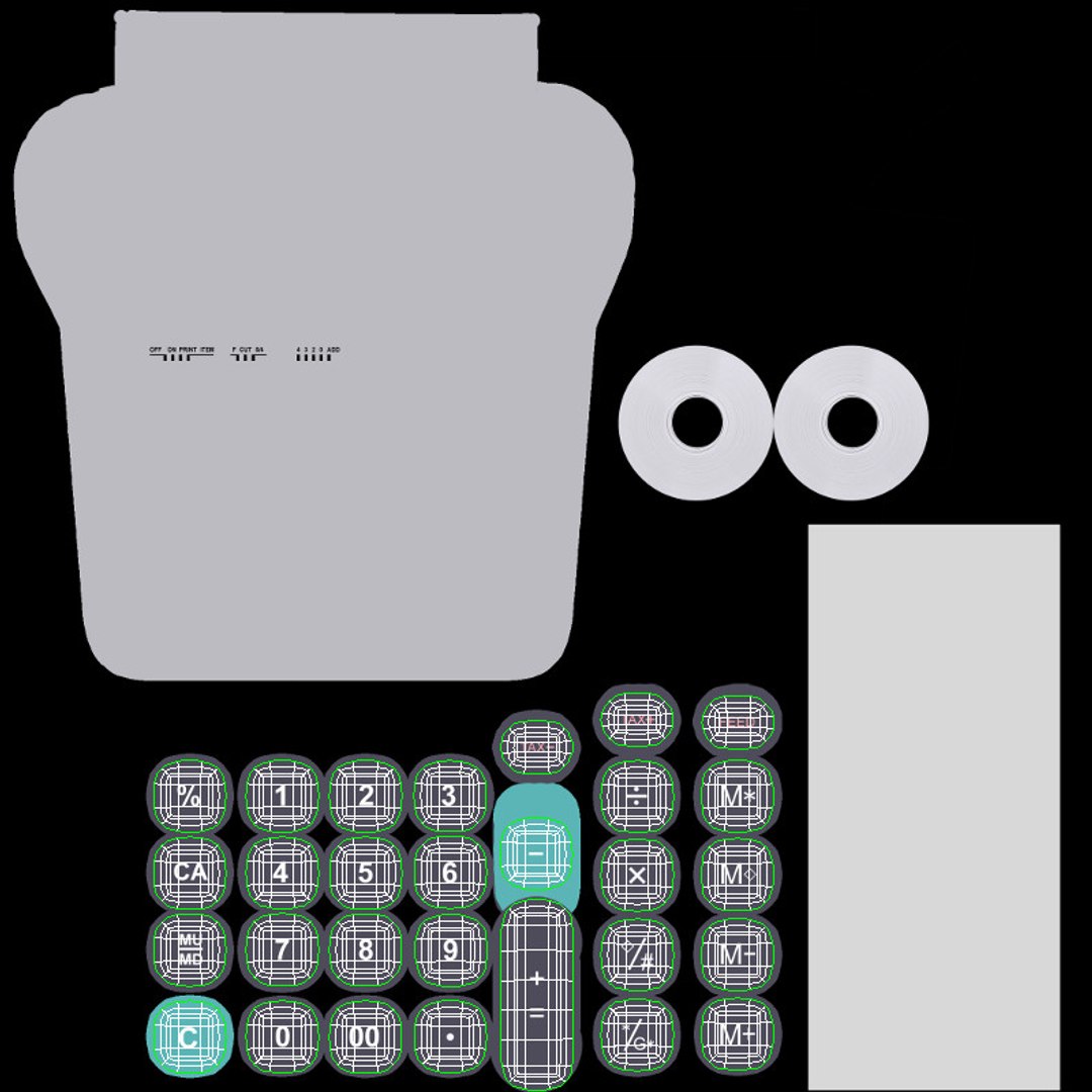 3d adding machine model