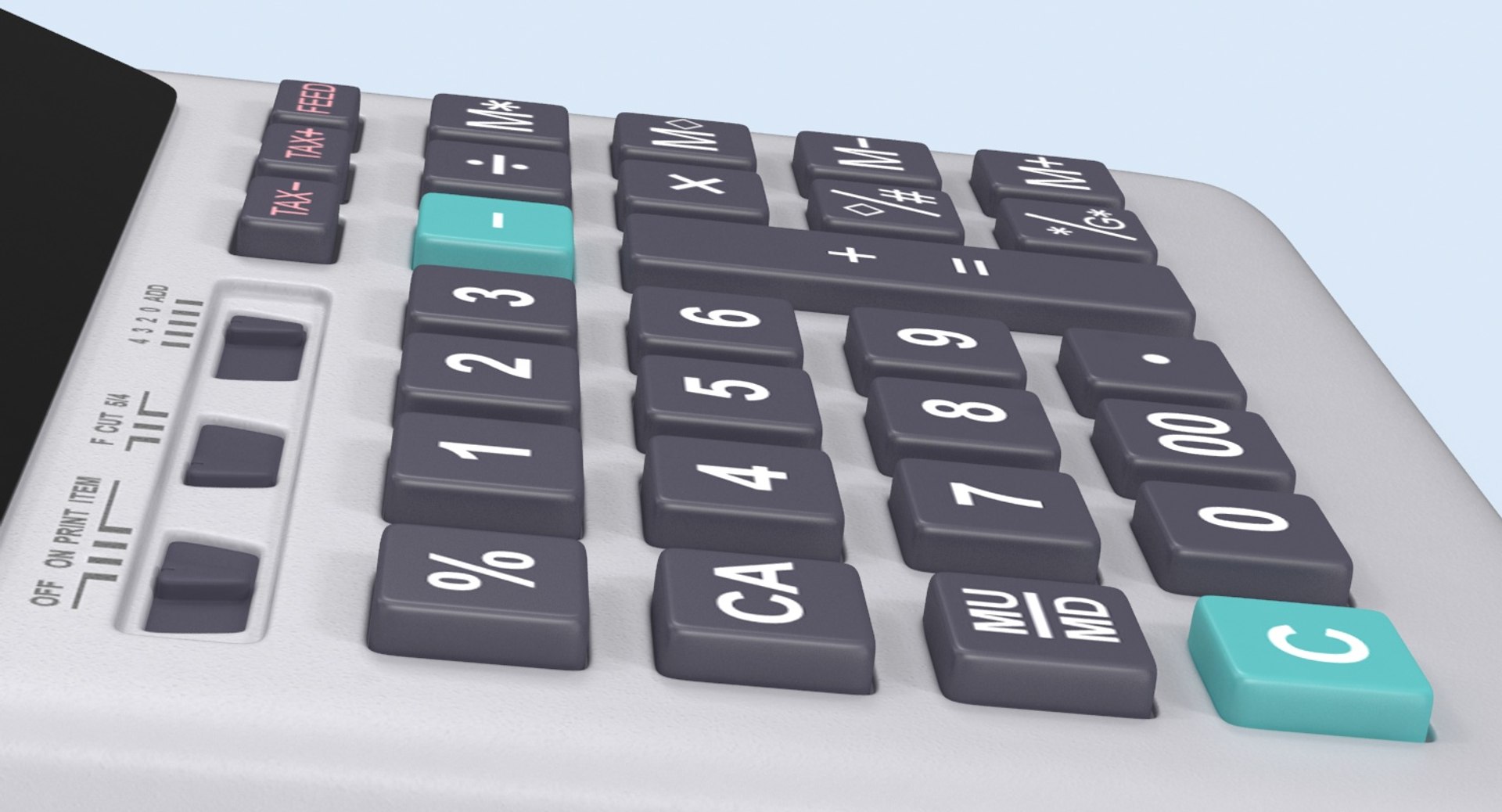 3d adding machine model
