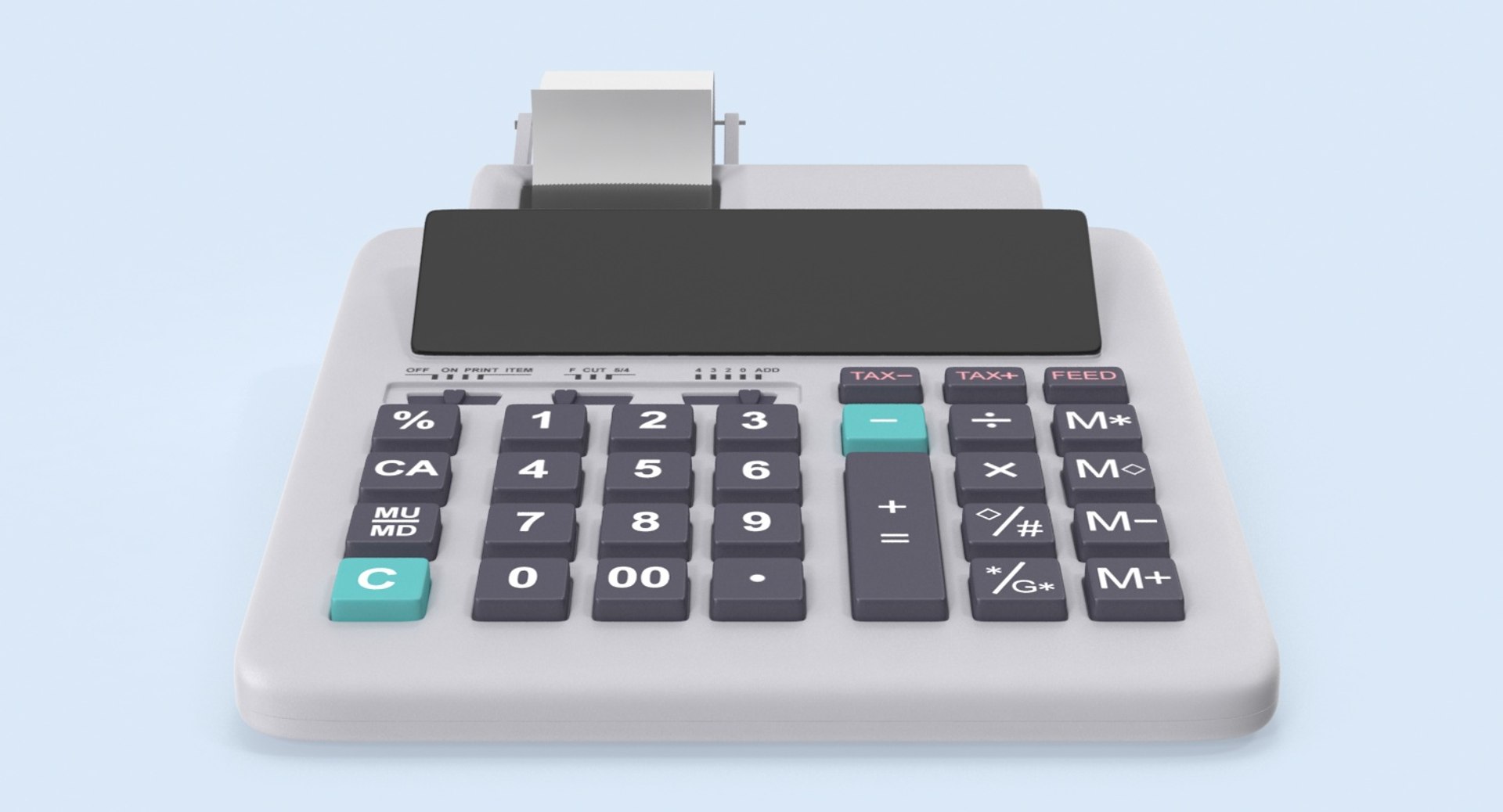 3d adding machine model