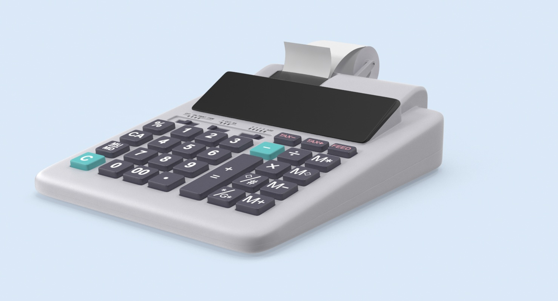 3d adding machine model