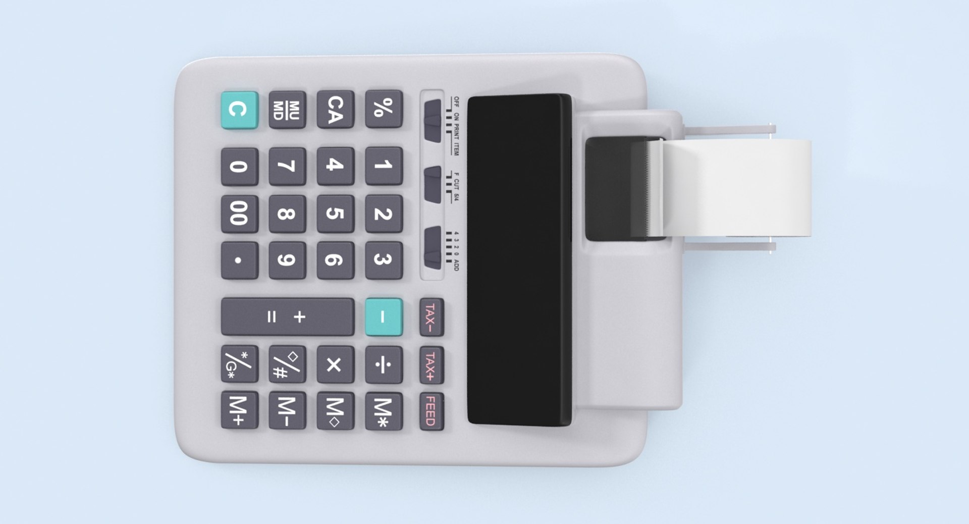3d adding machine model
