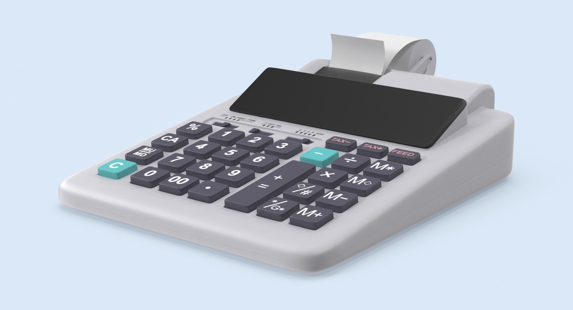 3d adding machine model