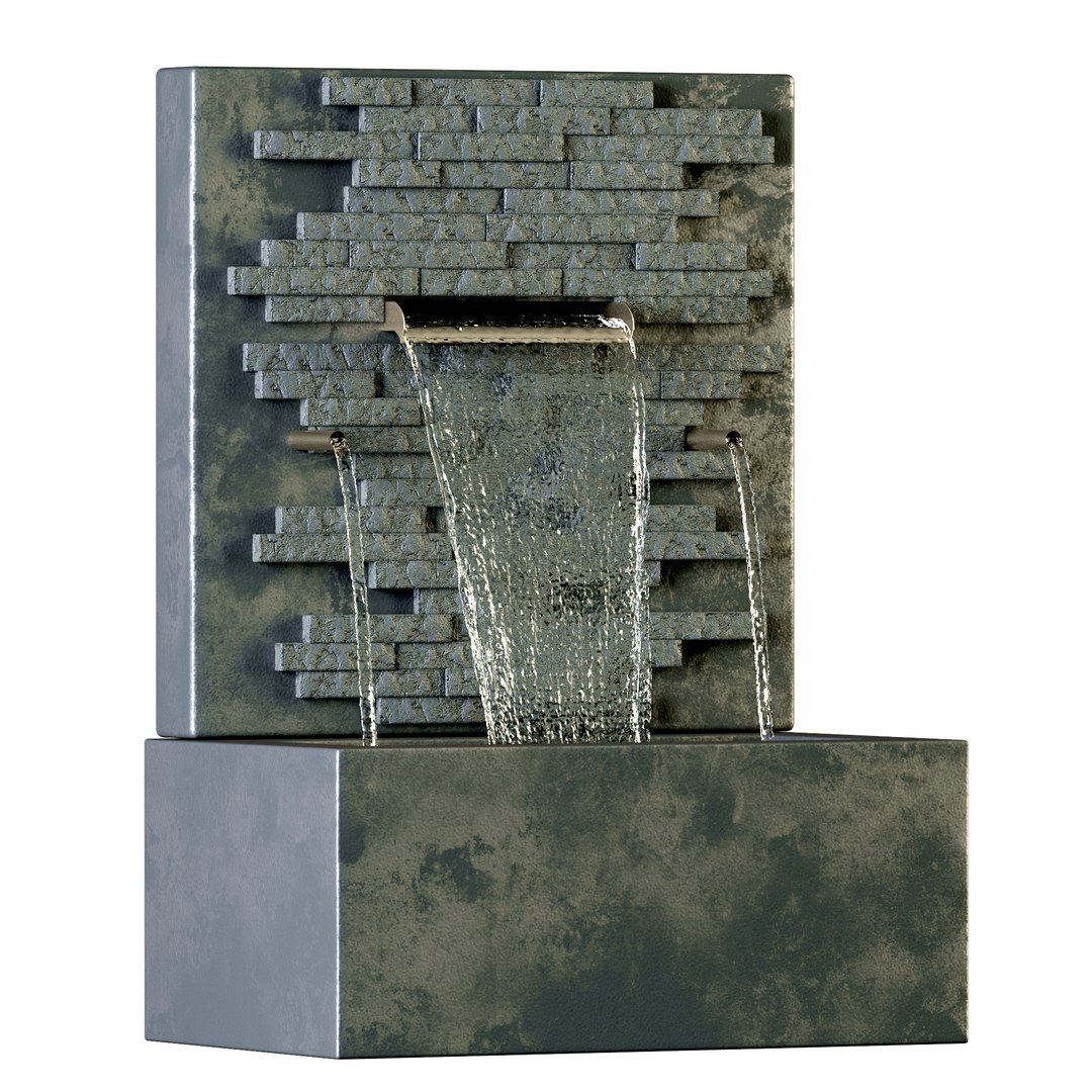 Waterfall Fountains Cascade Letterbox 3D - TurboSquid 1983545