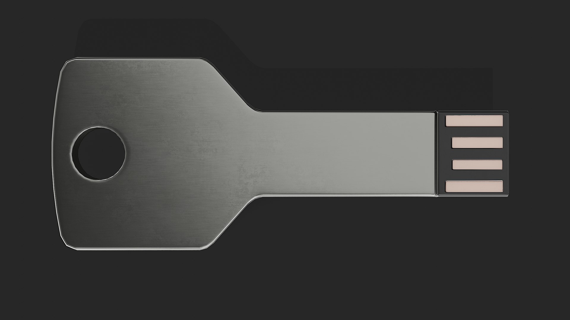 3D Key-Shaped USB Flash Drive Model - TurboSquid 2119613