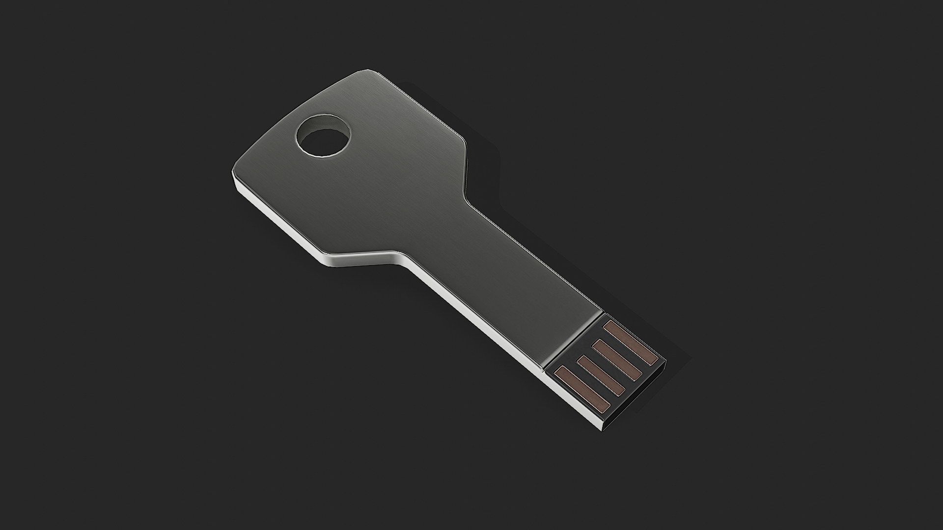 3D Key-Shaped USB Flash Drive Model - TurboSquid 2119613