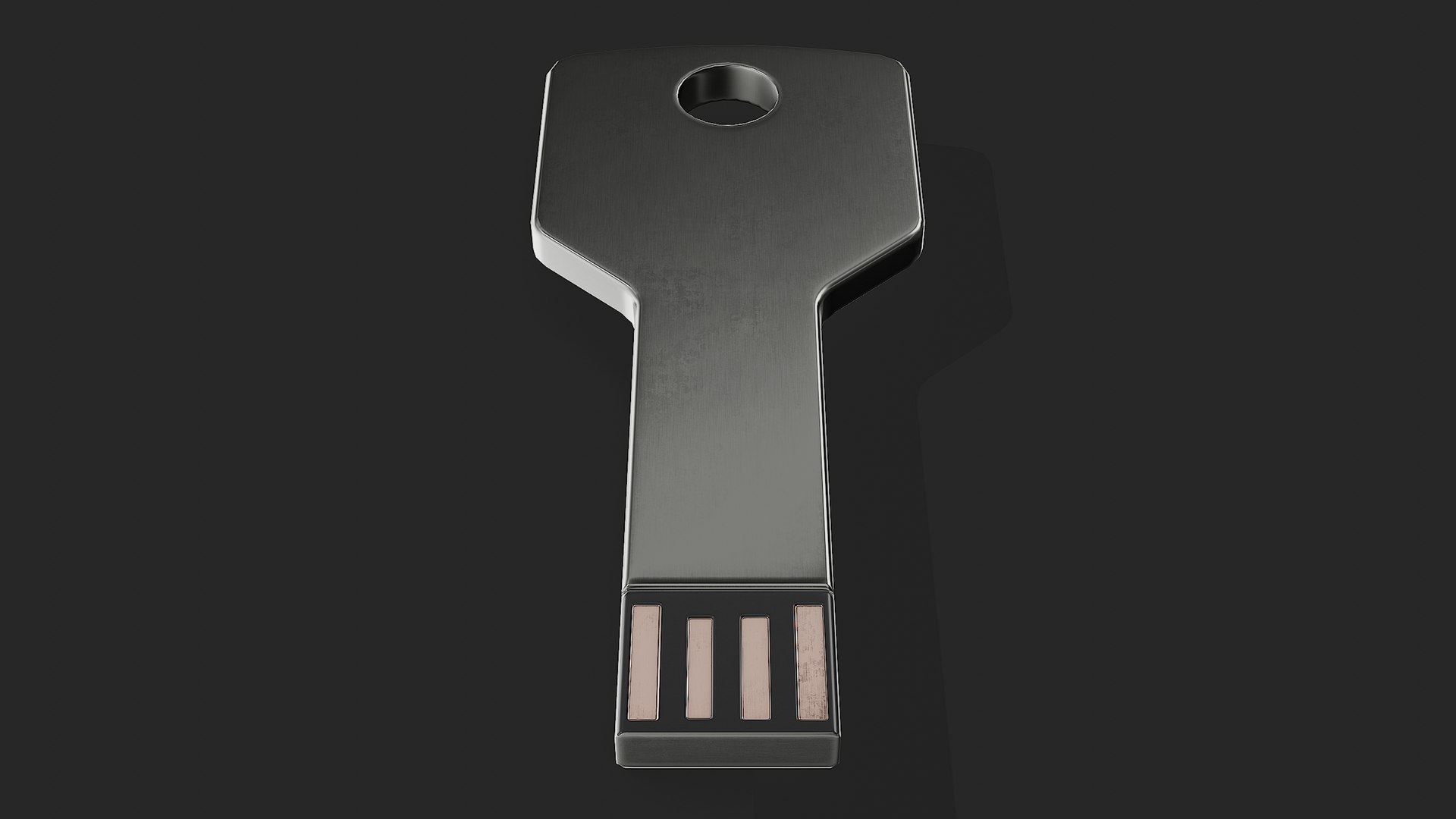 3D Key-Shaped USB Flash Drive Model - TurboSquid 2119613