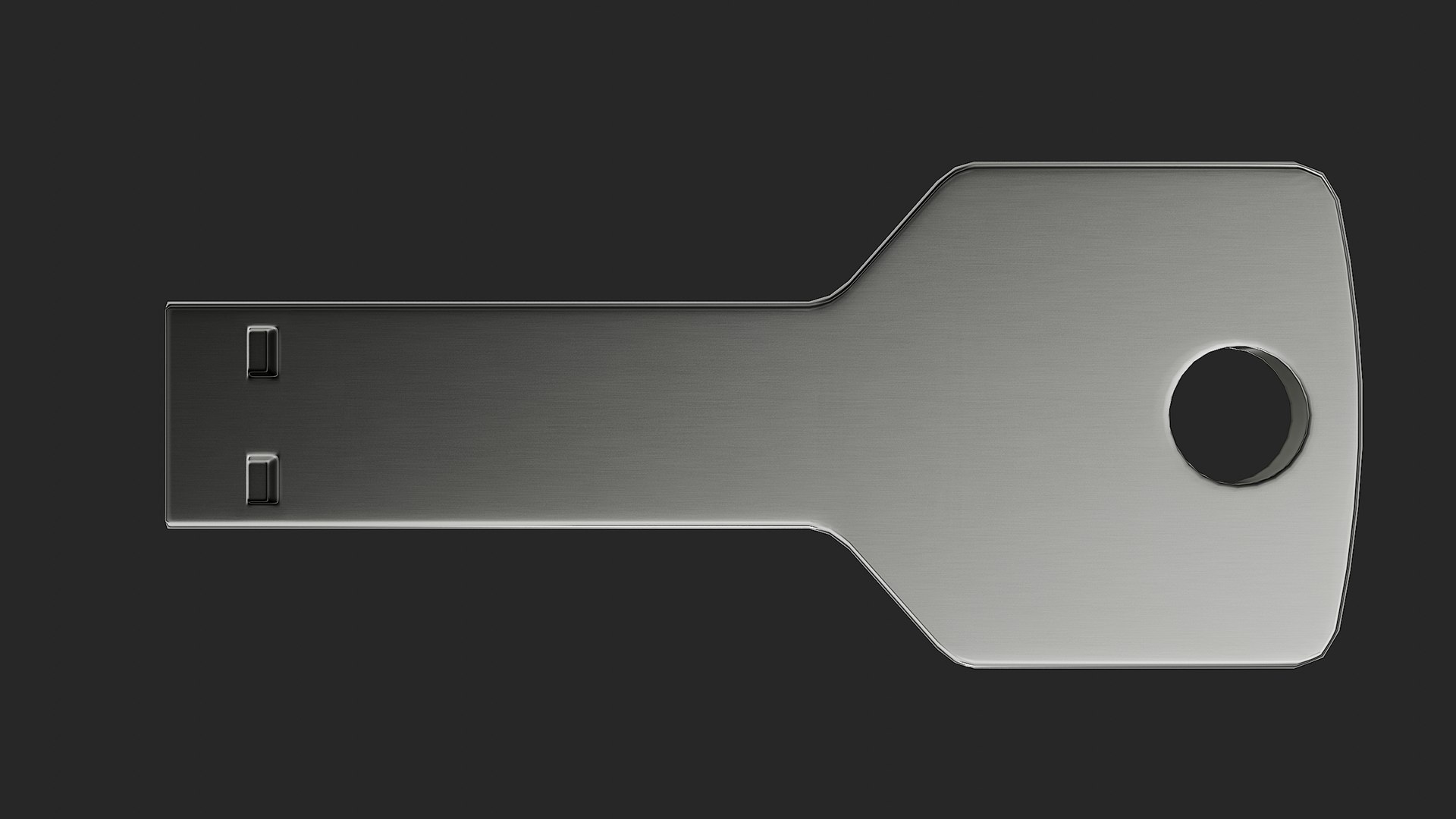 3D Key-Shaped USB Flash Drive Model - TurboSquid 2119613