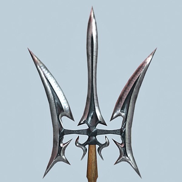 3d model of ukrainian tryzub trident