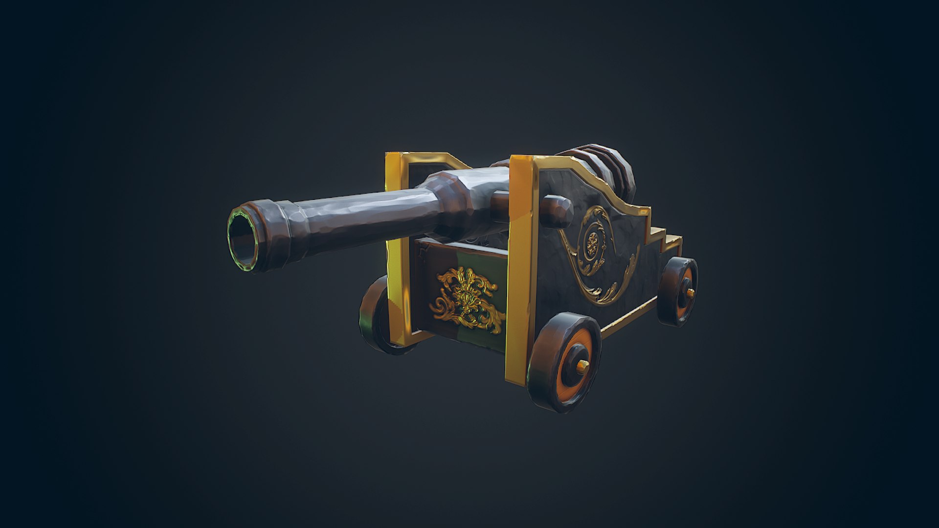 Stylized Field Cannon 3D Model - TurboSquid 1560020