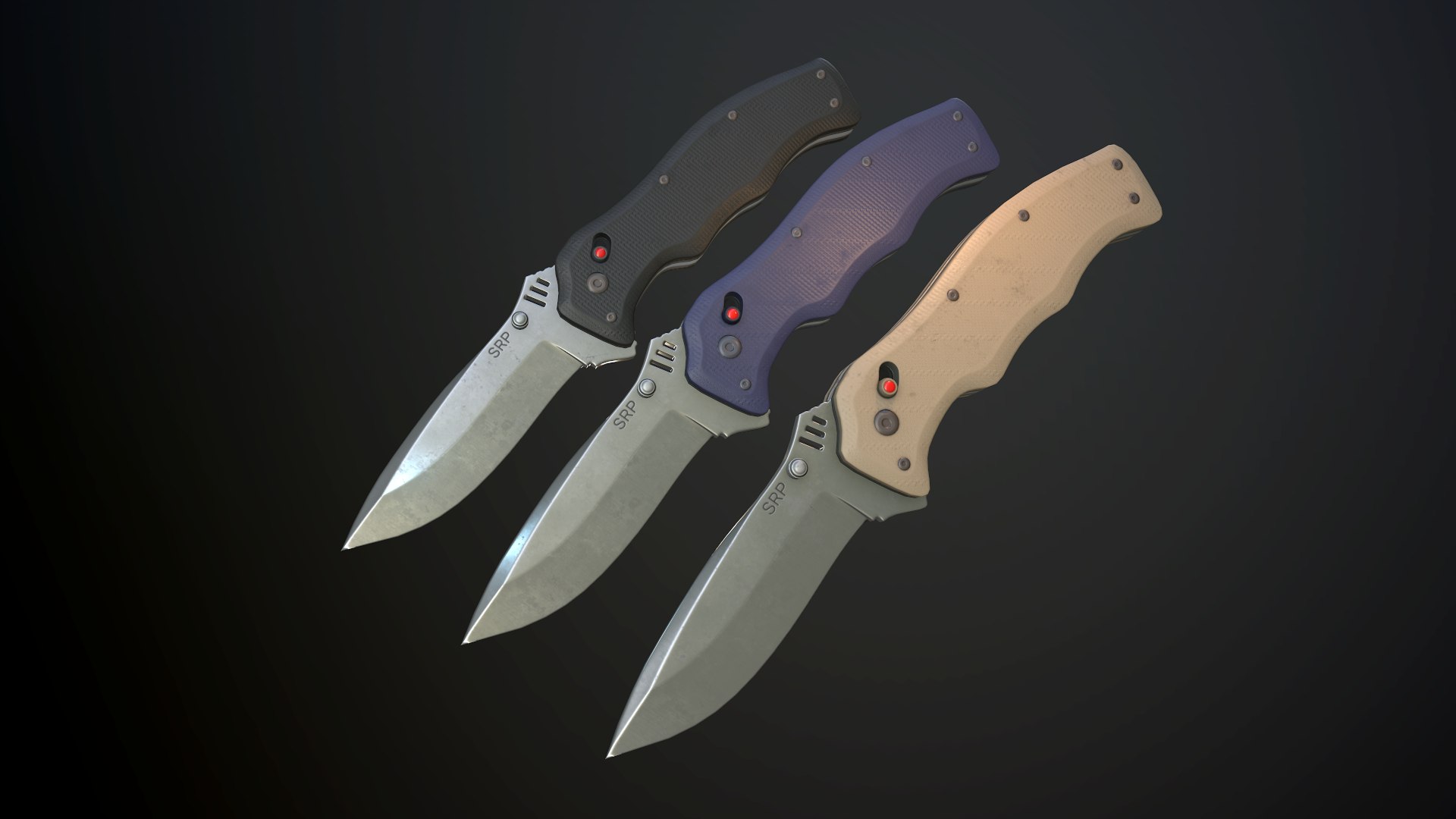 Games clasp knives model - TurboSquid 1655161