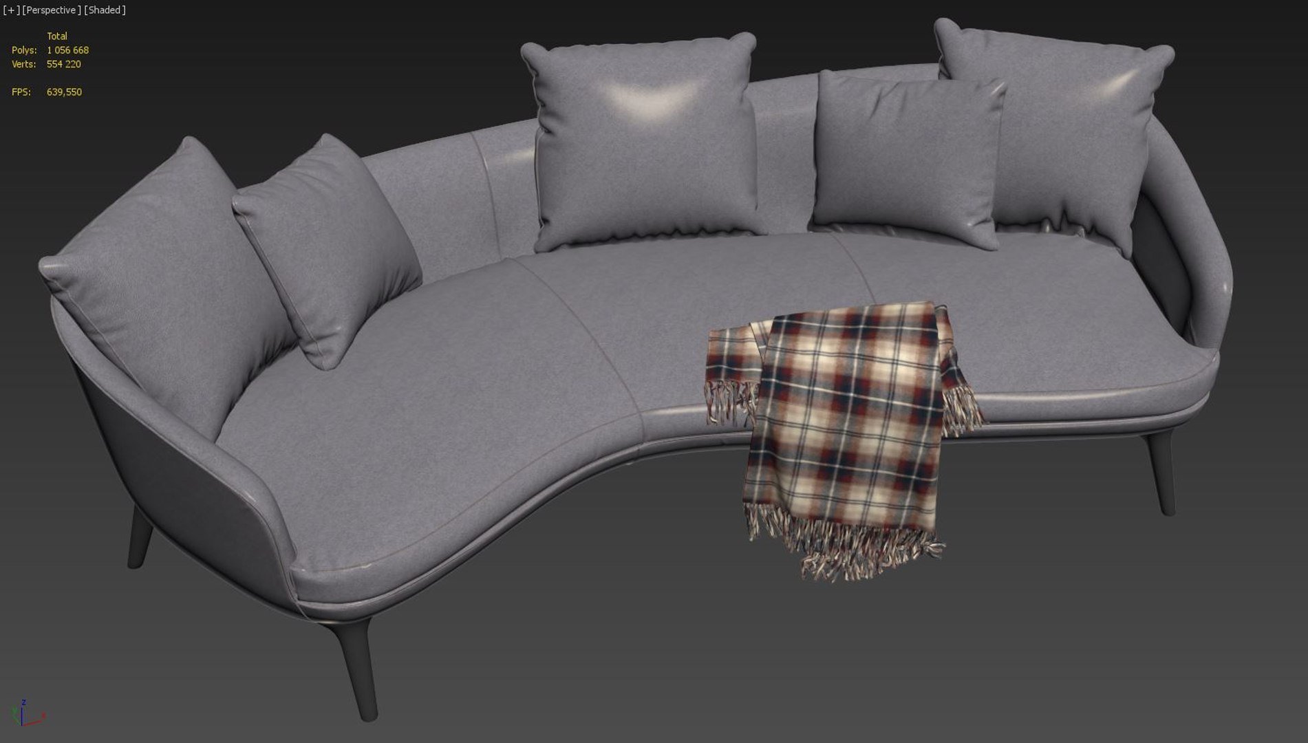 3D Minotti Raphael Sofa Model - TurboSquid 2152795