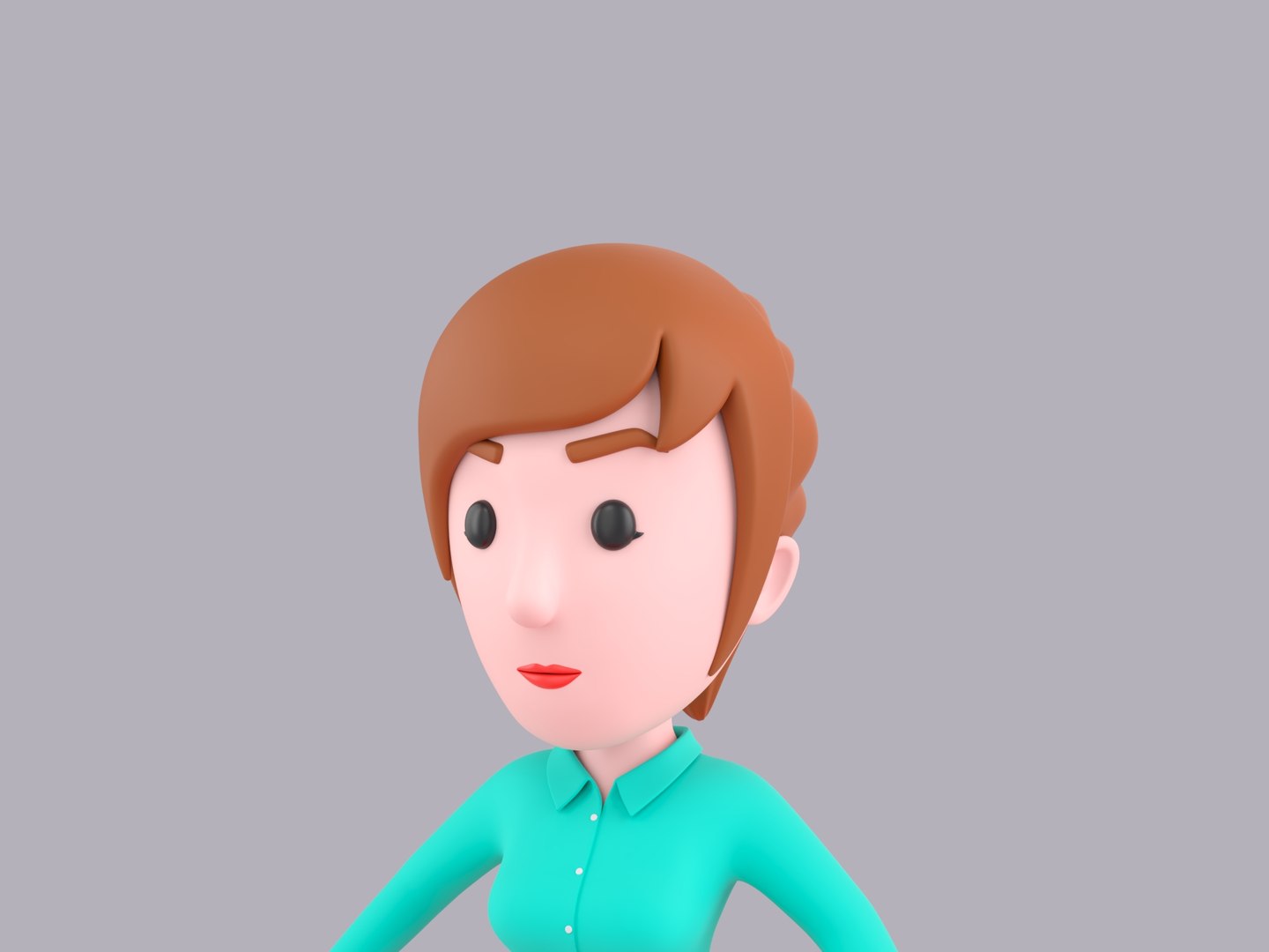 3D Cartoon Female Character Rigged 062 Model - TurboSquid 2379265