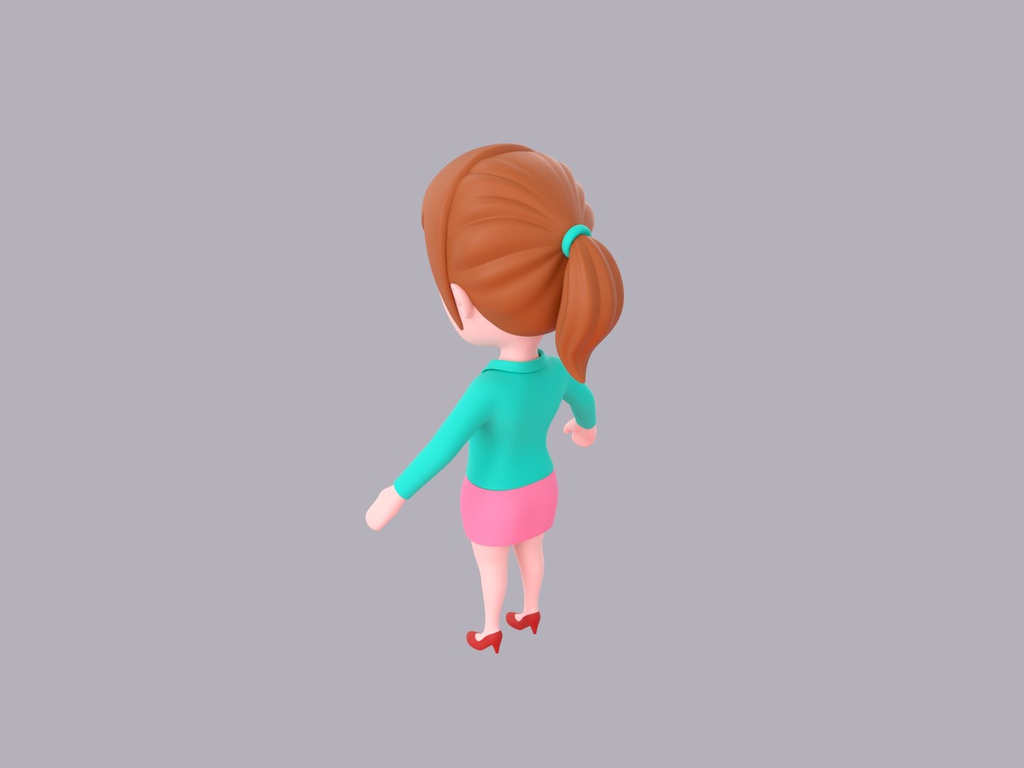 3D Cartoon Female Character Rigged 062 Model - TurboSquid 2379265