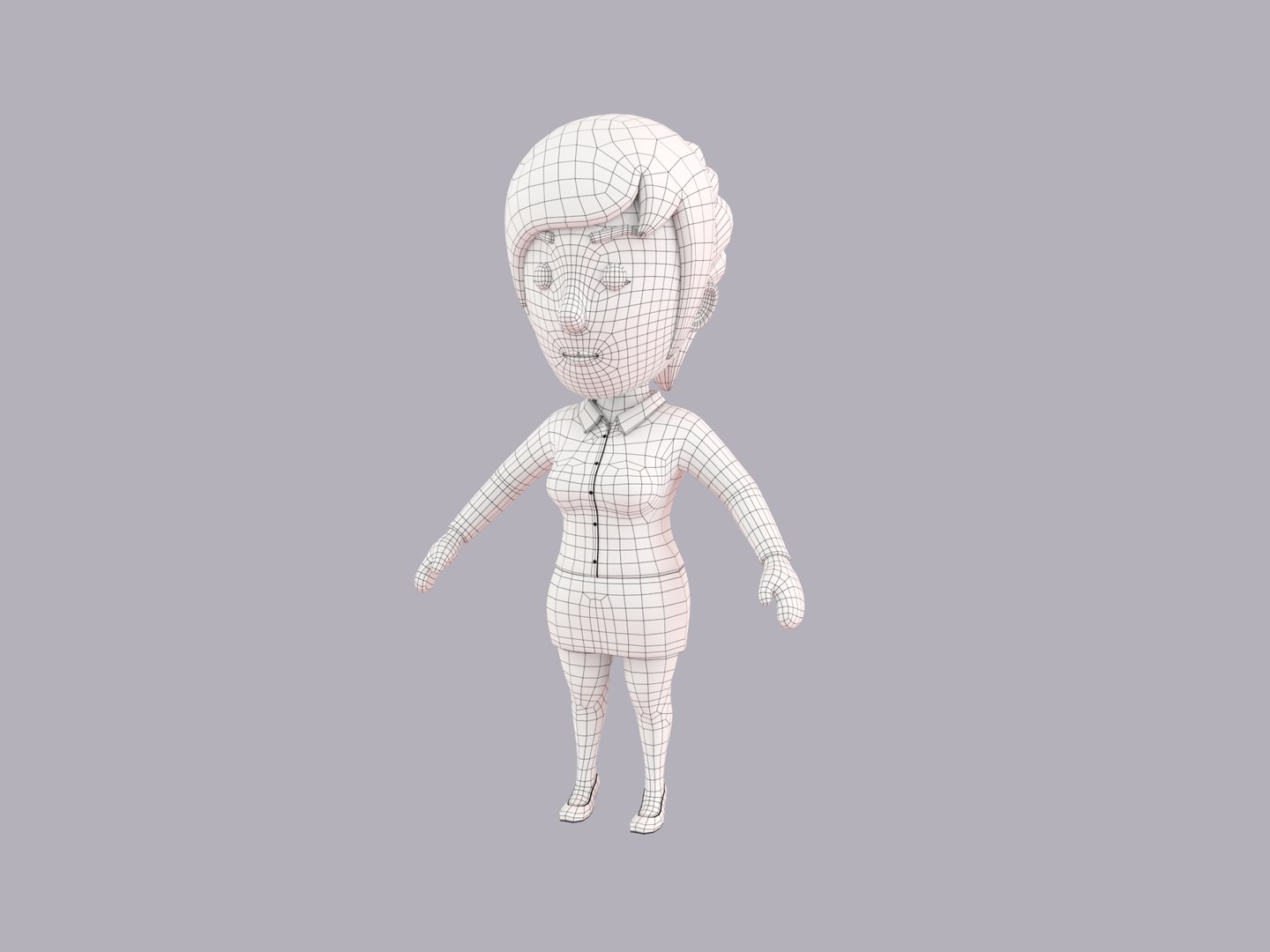 3D Cartoon Female Character Rigged 062 Model - TurboSquid 2379265