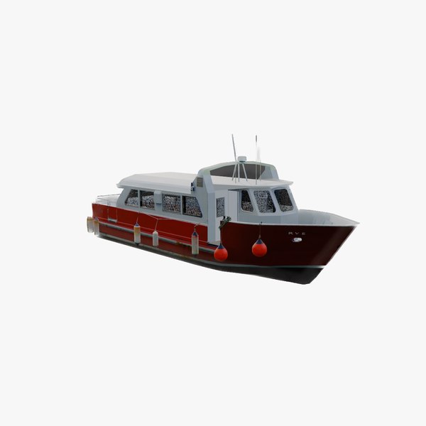 modelo 3d Barco turístico en ferry fluvial - TurboSquid 2417263