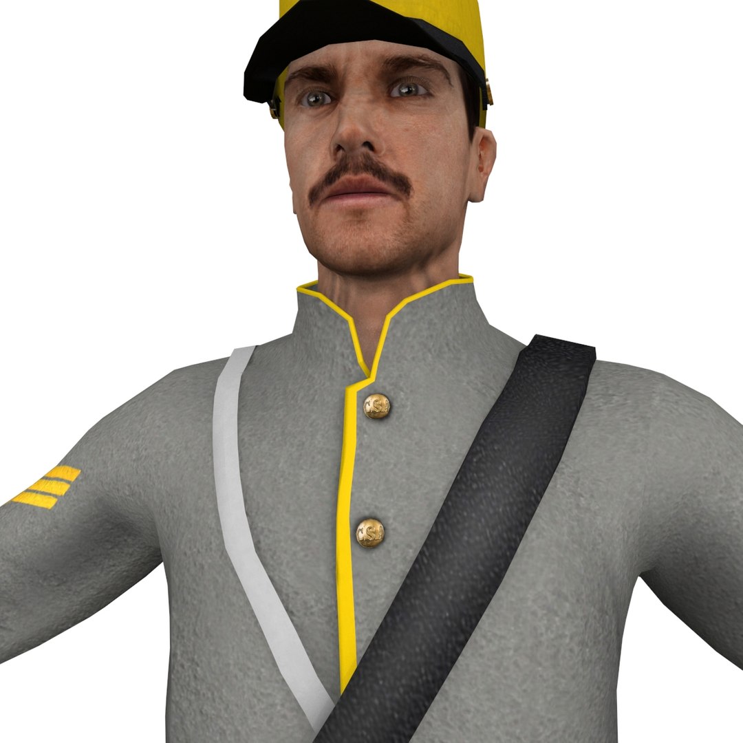 3D Confederate Soldier Model - TurboSquid 1177585