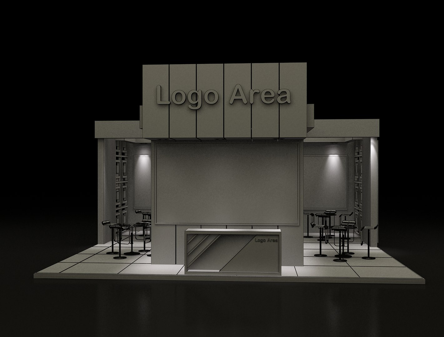 3D Model Stand Exhibition Booth - TurboSquid 1276762