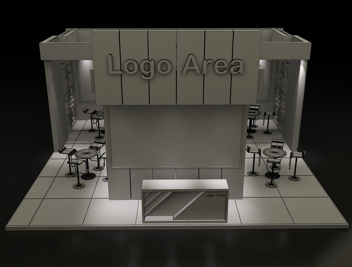 3D Model Stand Exhibition Booth - TurboSquid 1276762