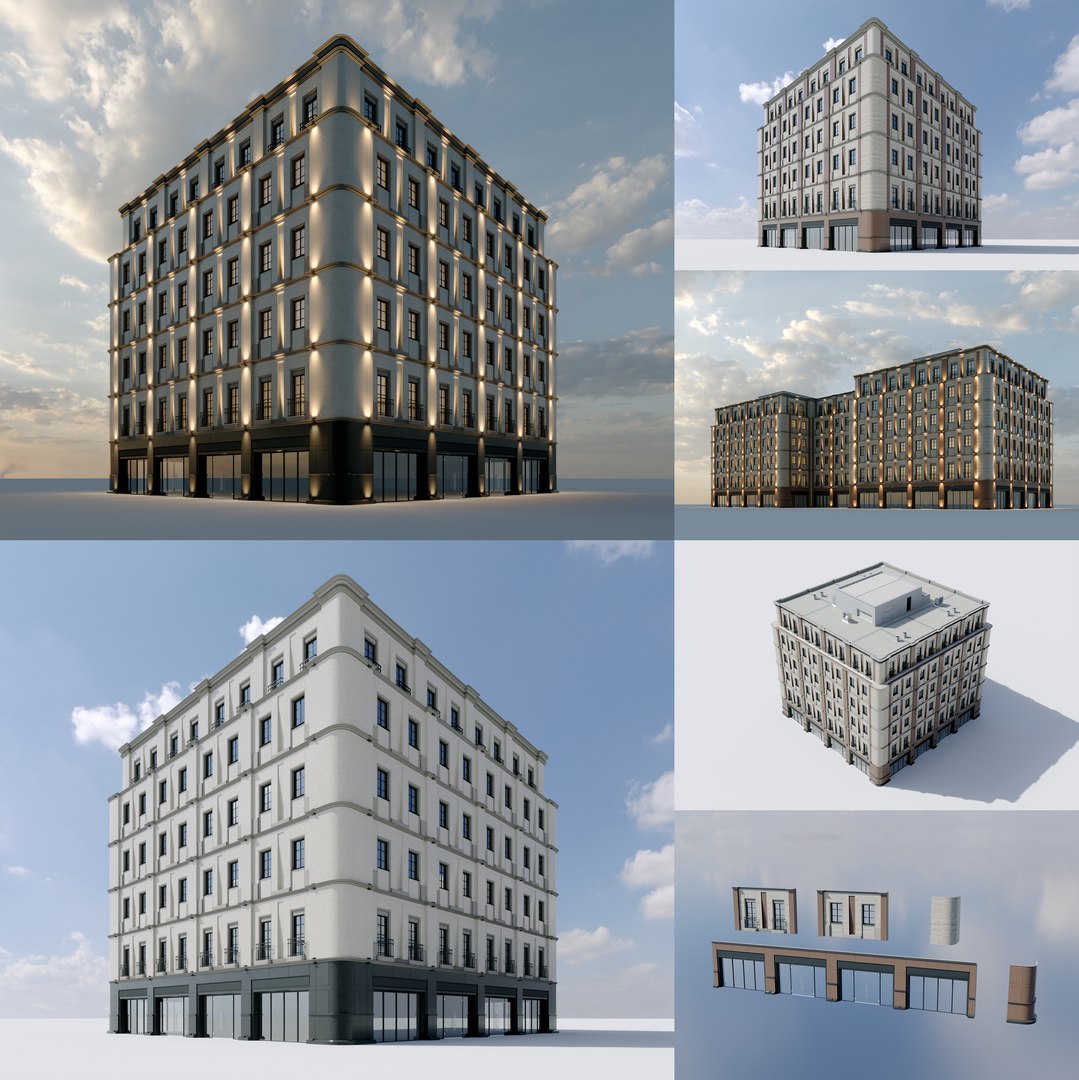 3D Modular City Building - TurboSquid 2100877