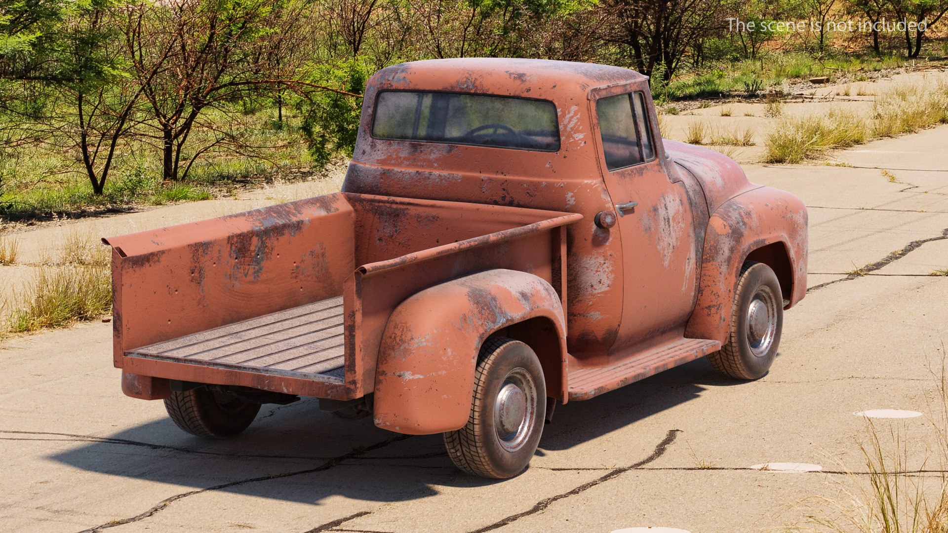 Rusty old f100 pickup truck 3D model - TurboSquid 1528519