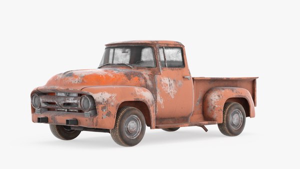 Rusty old f100 pickup truck 3D model - TurboSquid 1528519