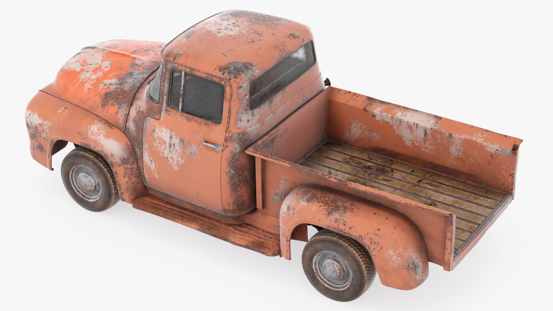 Rusty old f100 pickup truck 3D model - TurboSquid 1528519