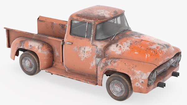 Rusty old f100 pickup truck 3D model - TurboSquid 1528519