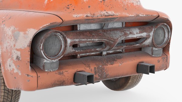 Rusty old f100 pickup truck 3D model - TurboSquid 1528519