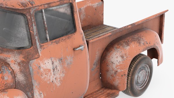 Rusty old f100 pickup truck 3D model - TurboSquid 1528519