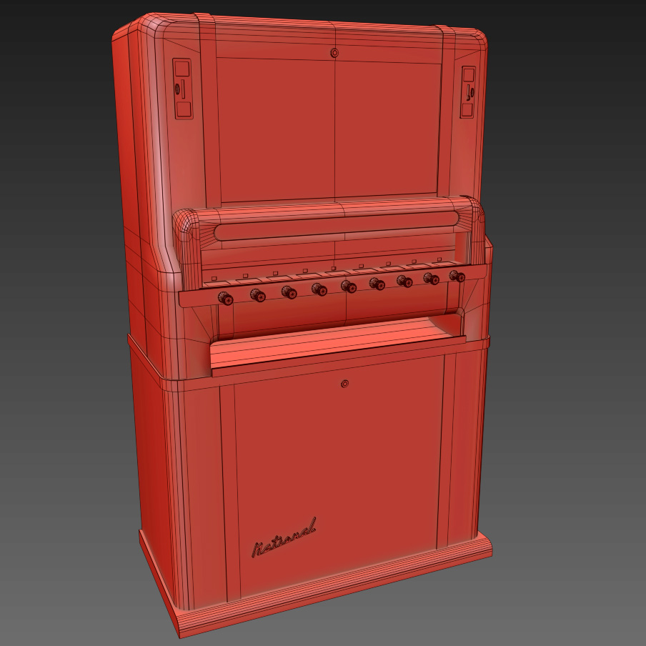 3d classic cigarette vending machine model