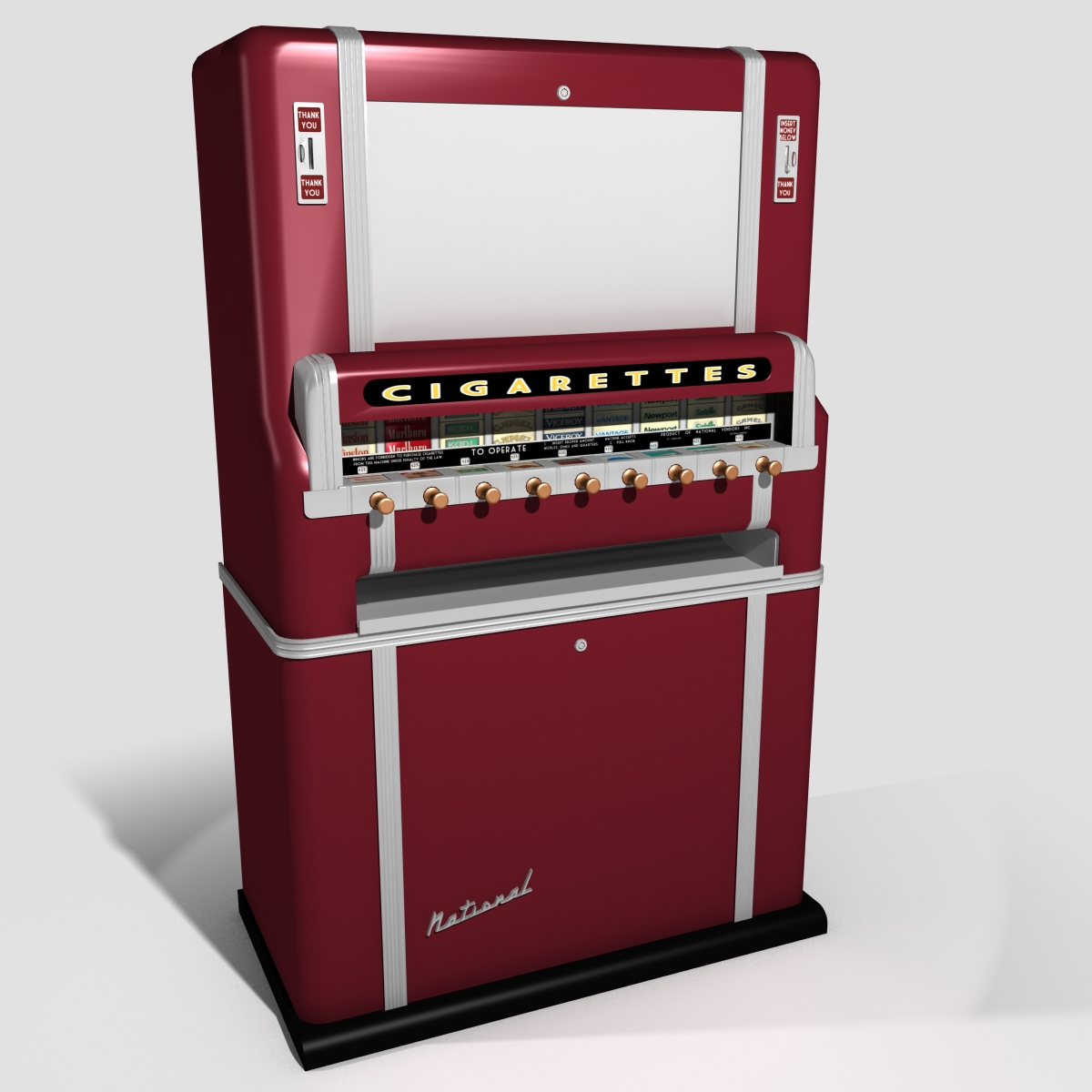 3d classic cigarette vending machine model