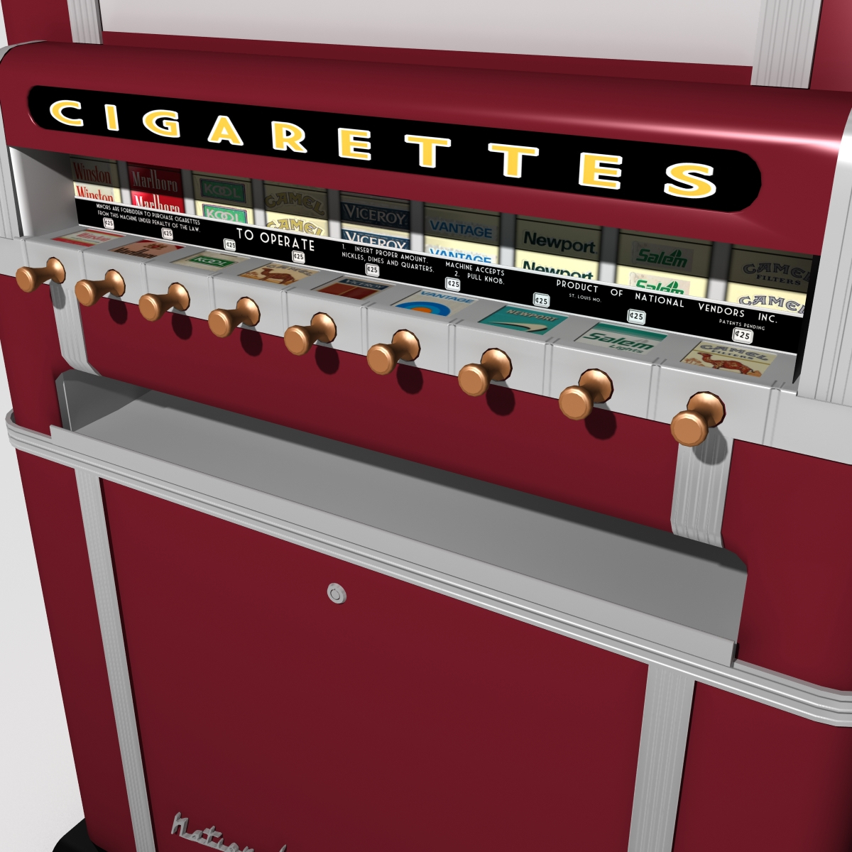 3d classic cigarette vending machine model
