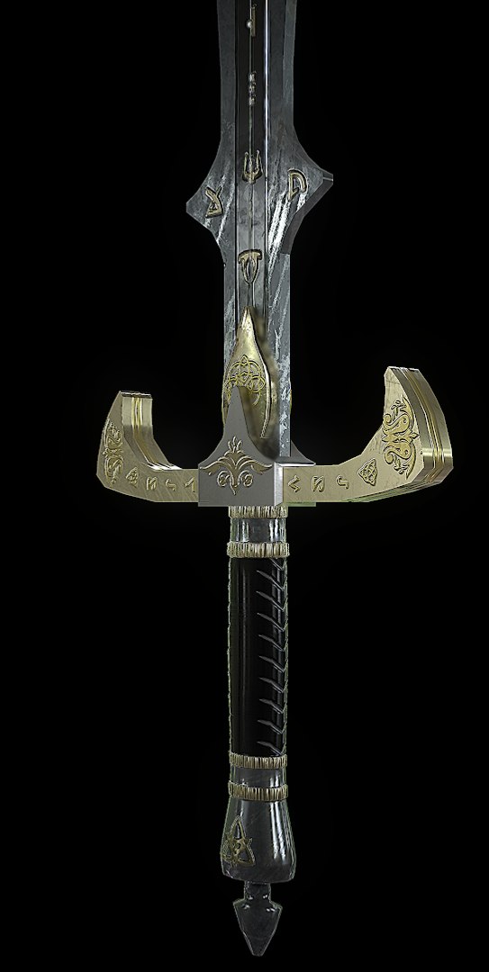 3d Fbx Handed Sword