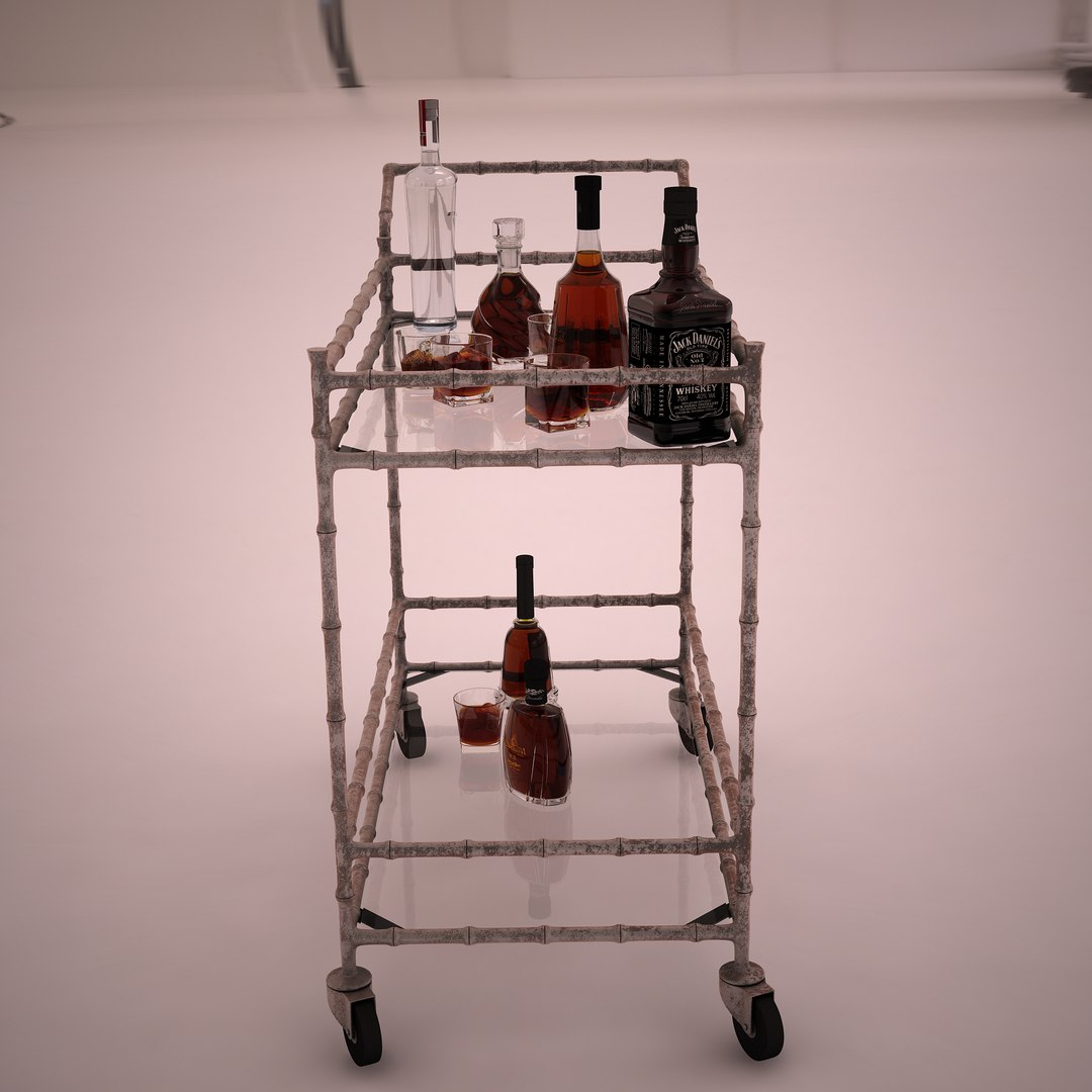 Jill Bar Cart 3d Model