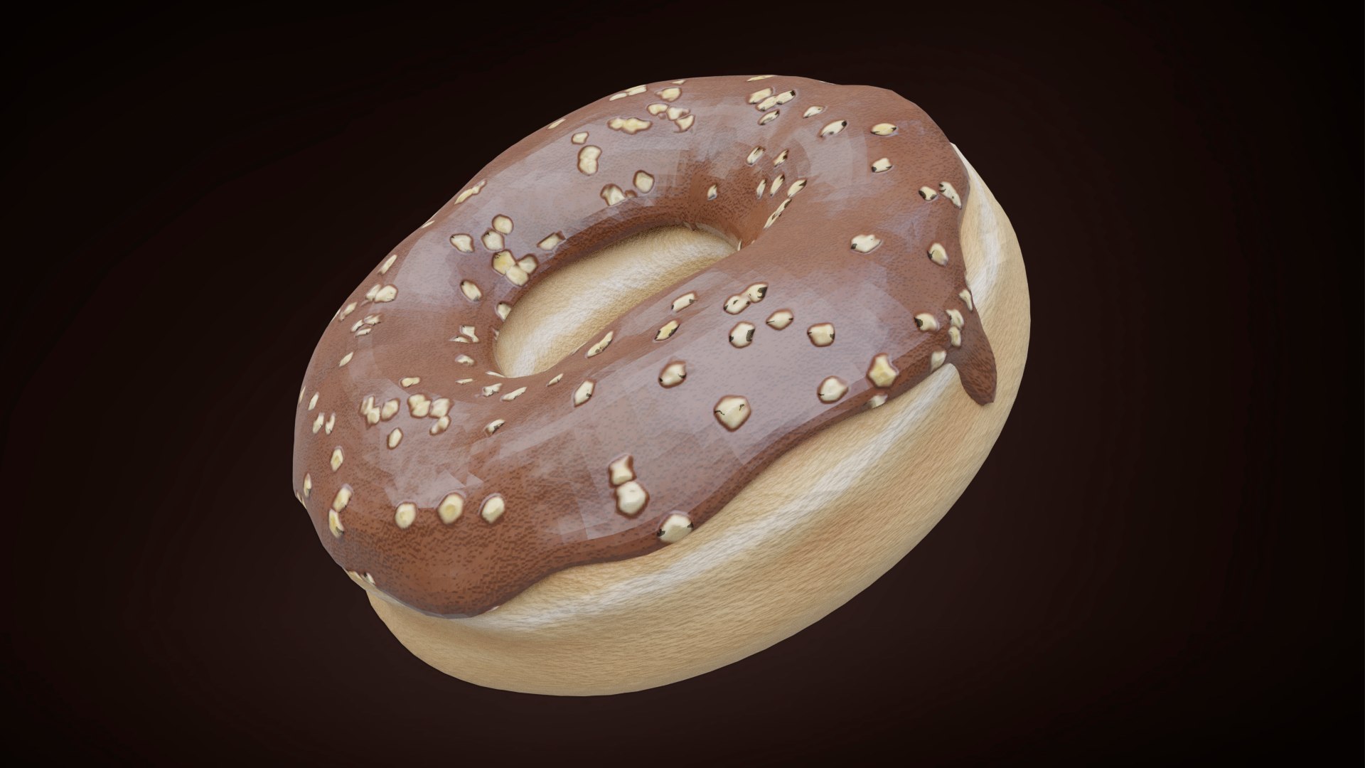 Chocolate Donut 3D Model - TurboSquid 1986327