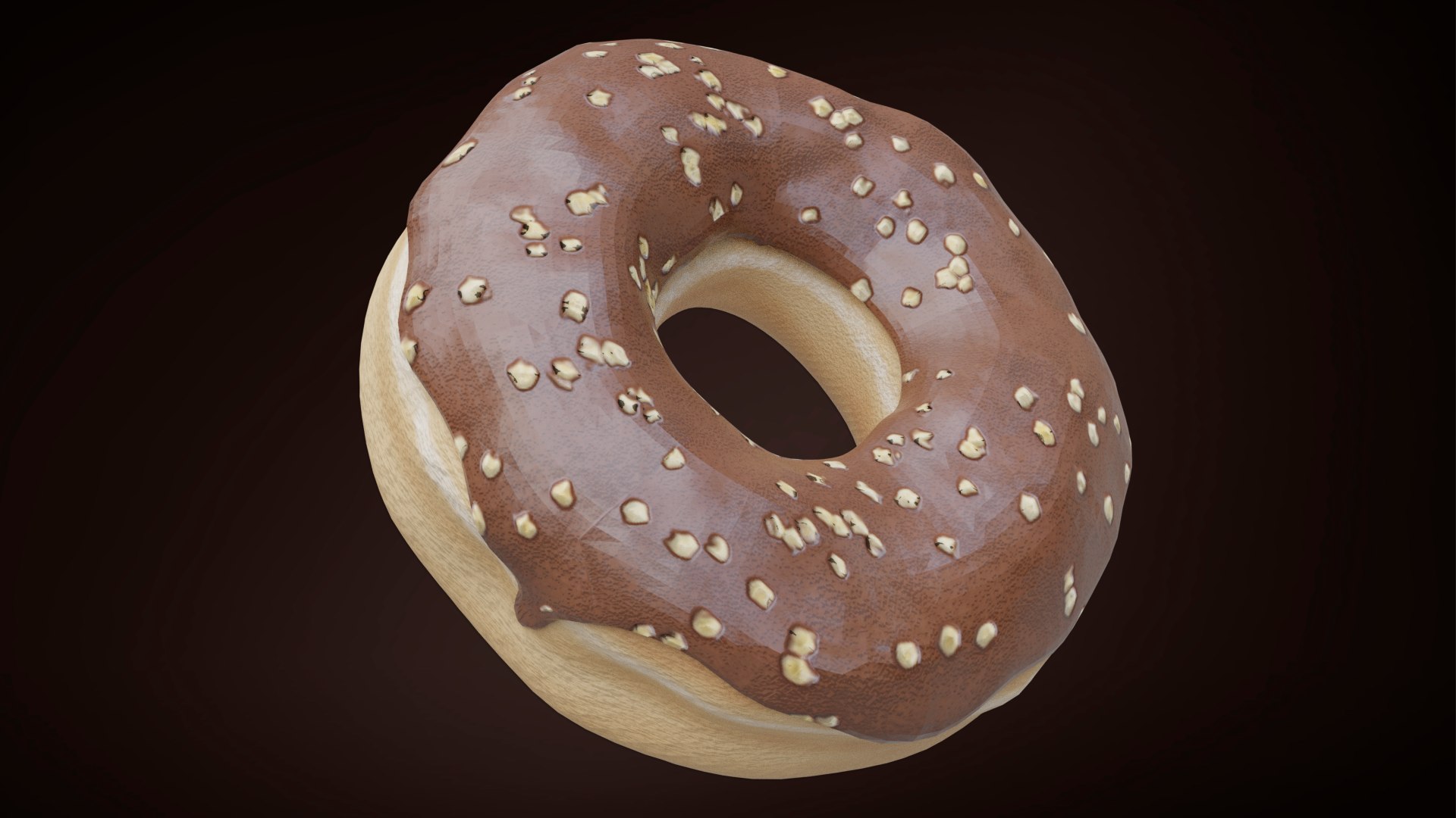 Chocolate Donut 3D Model - TurboSquid 1986327