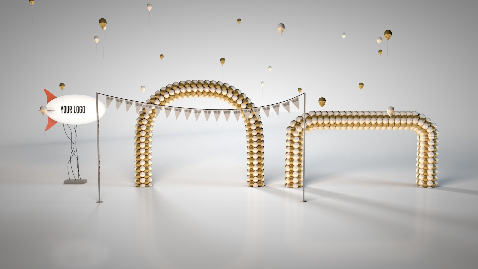 3D Balloon Arch Zeplin Model - TurboSquid 1285514