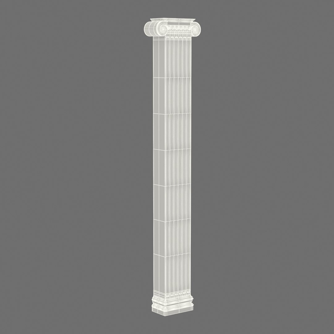 Pilaster Ionic Greco Roman 3d Model