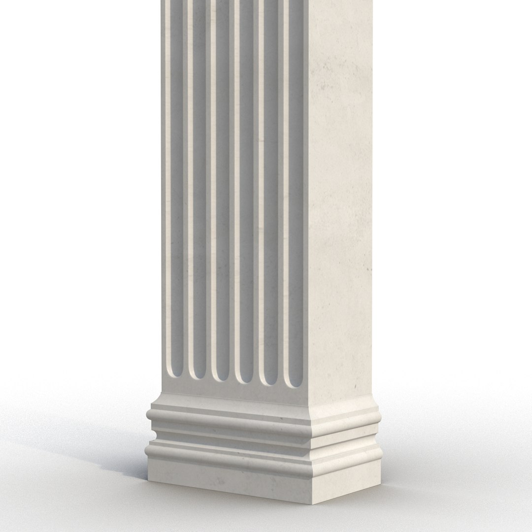 pilaster ionic greco roman 3d model
