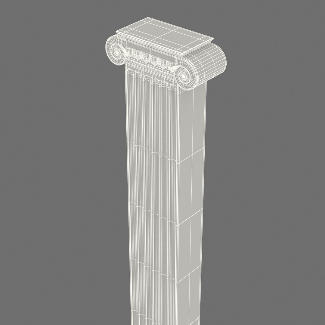 Pilaster Ionic Greco Roman 3d Model