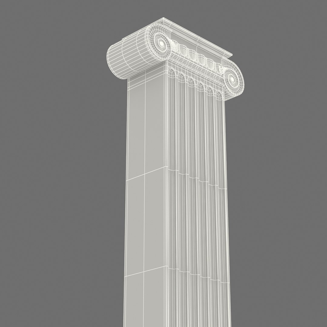 Pilaster Ionic Greco Roman 3d Model