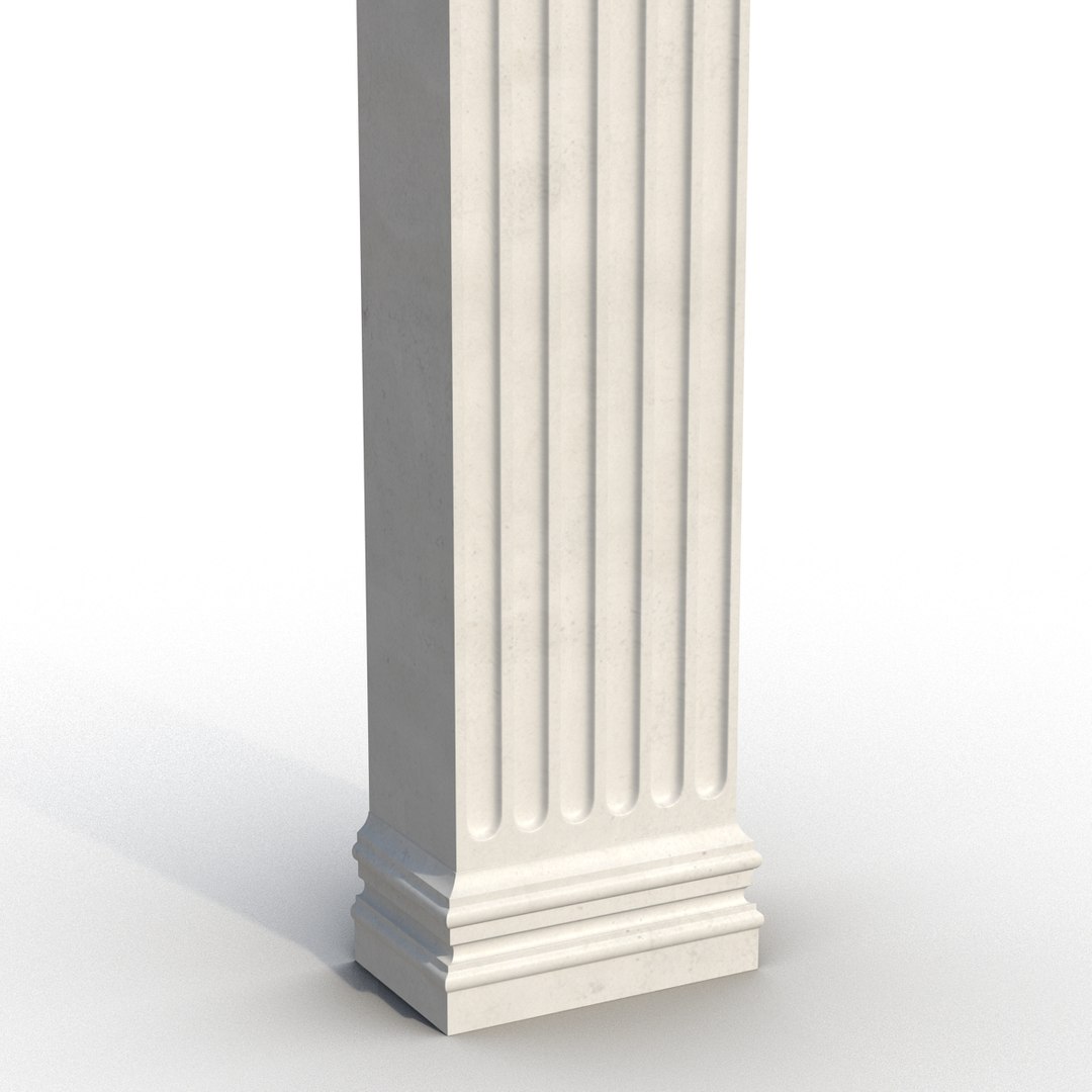pilaster ionic greco roman 3d model
