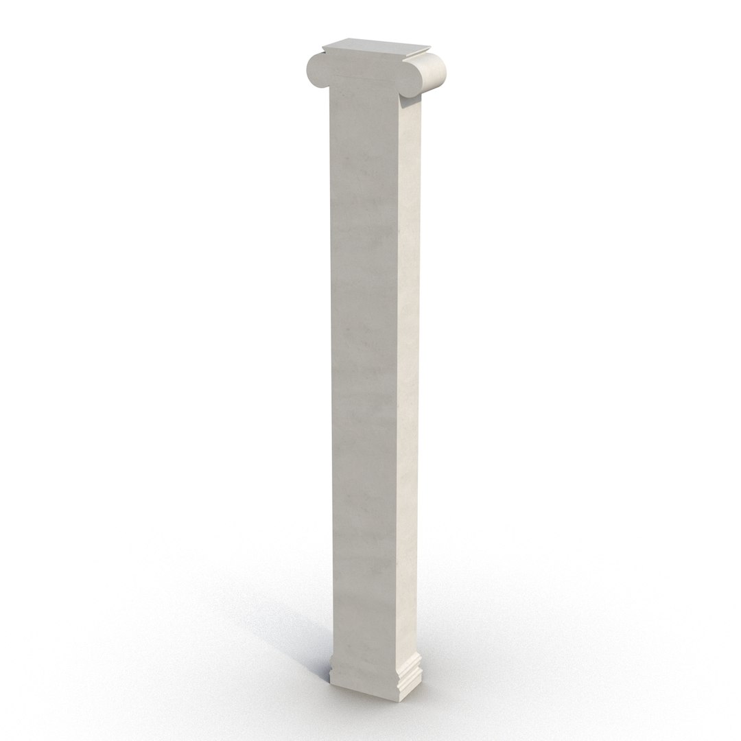 pilaster ionic greco roman 3d model