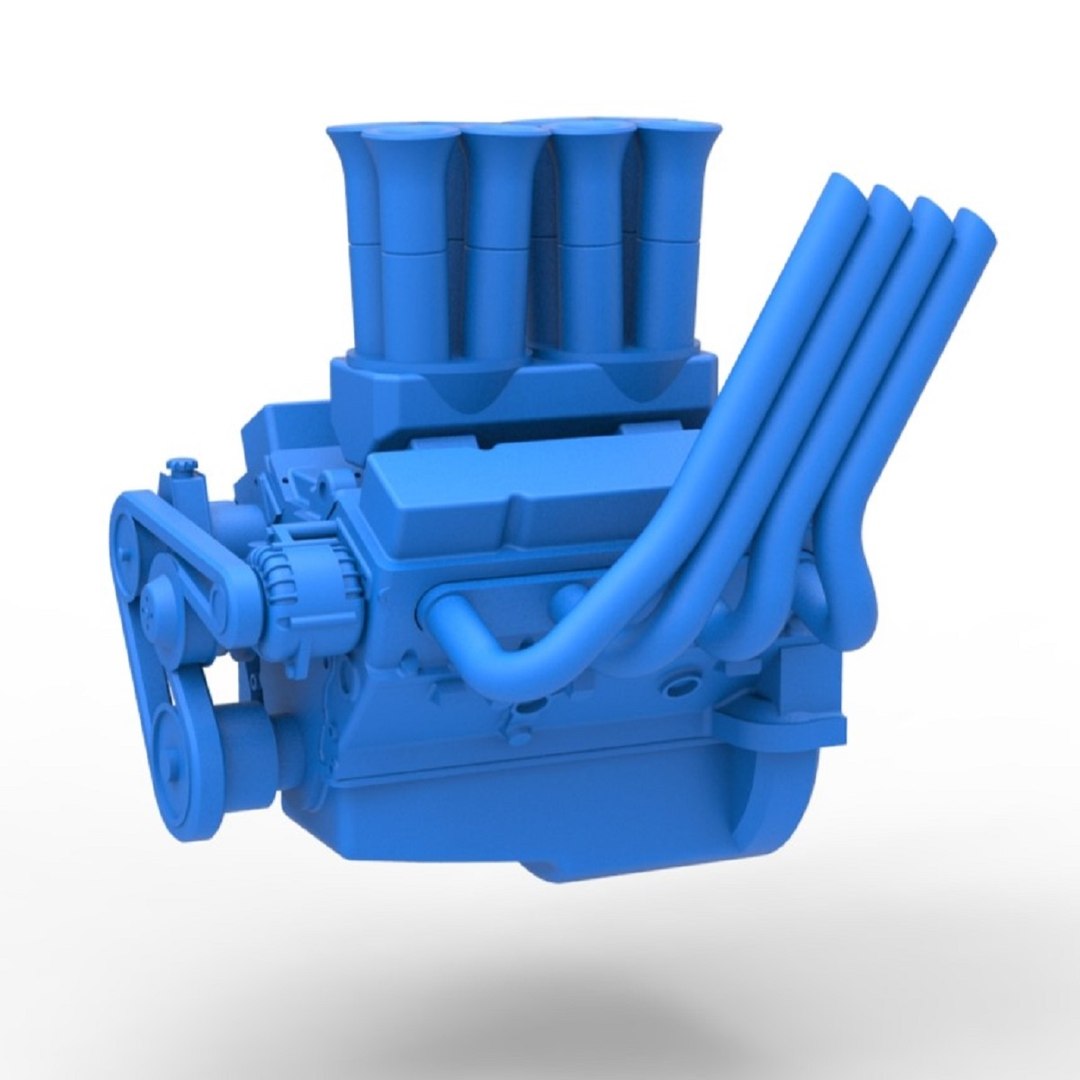 3D Diecast Engine V8 For Supermodified Race Car Version 2 Scale 1 To 25 ...