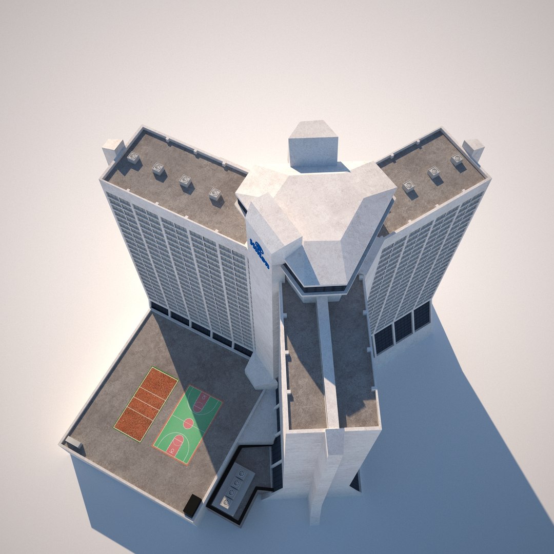 3D Model Hotel-Hilton-Atlanta - TurboSquid 1895004