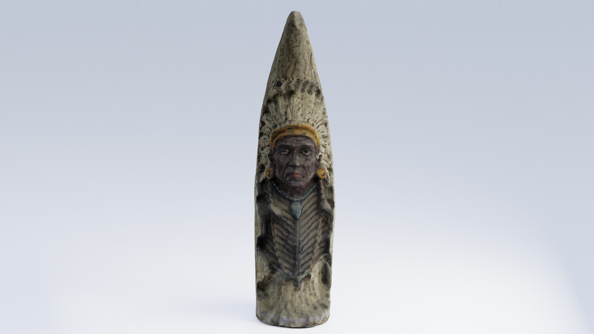 Red Indian Statue 3D - TurboSquid 1853352