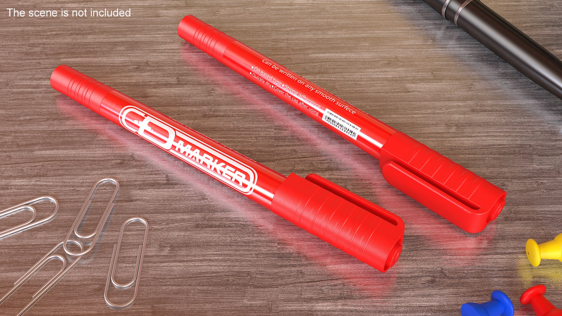 3D Permanent Marker Ultra Fine Tip Red model - TurboSquid 1951073